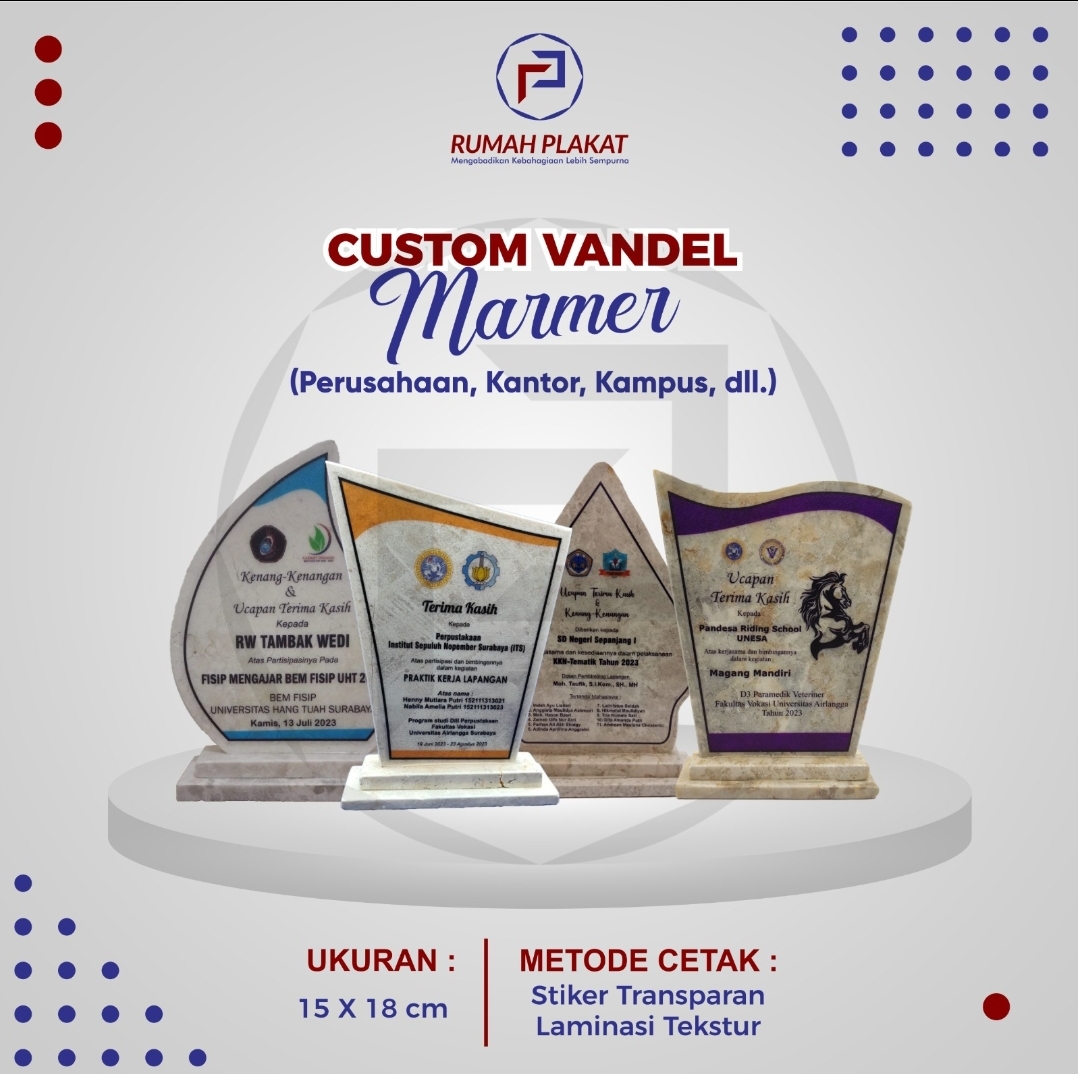 Plakat Marmer Custom - Rumah Plakat